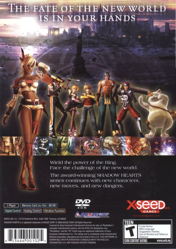 Shadow Hearts: From the New World cover or packaging material - MobyGames