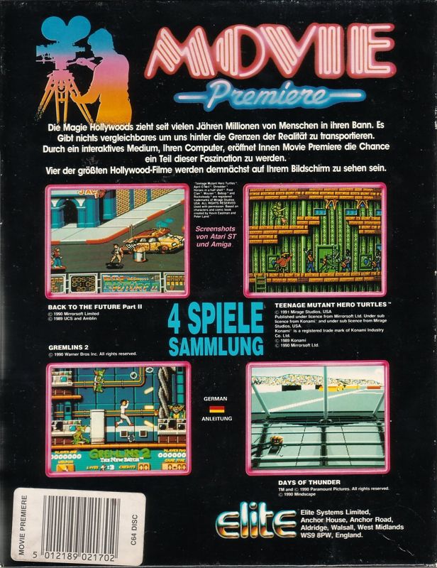 Movie Premiere cover or packaging material - MobyGames