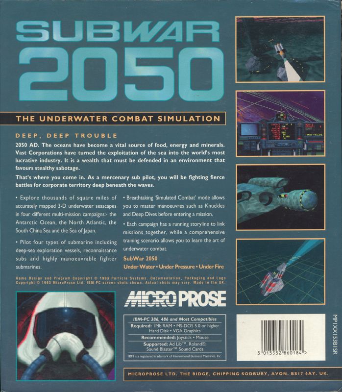 Subwar 2050 cover or packaging material - MobyGames