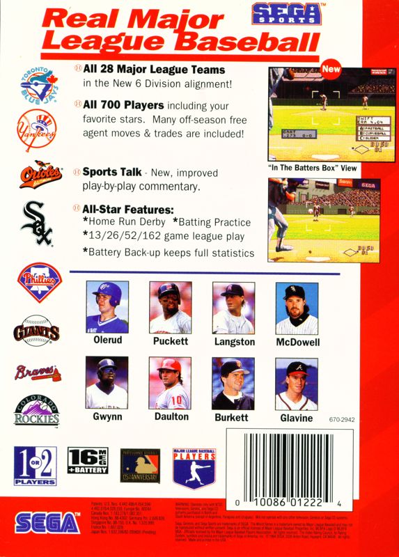 World Series Baseball cover or packaging material - MobyGames