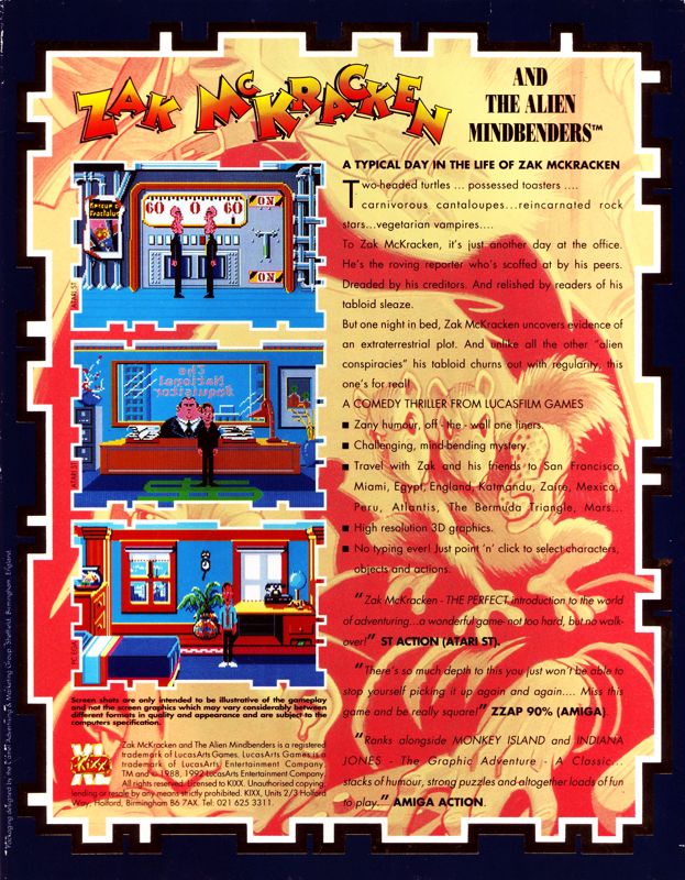 Zak McKracken and the Alien Mindbenders cover or packaging material ...