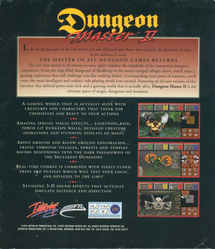 Dungeon Master II: Skullkeep cover or packaging material - MobyGames