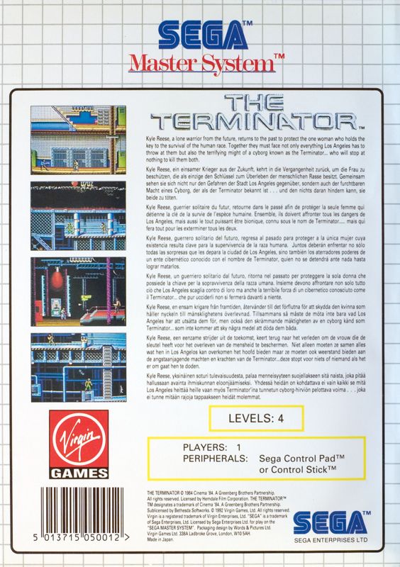 The Terminator cover or packaging material - MobyGames