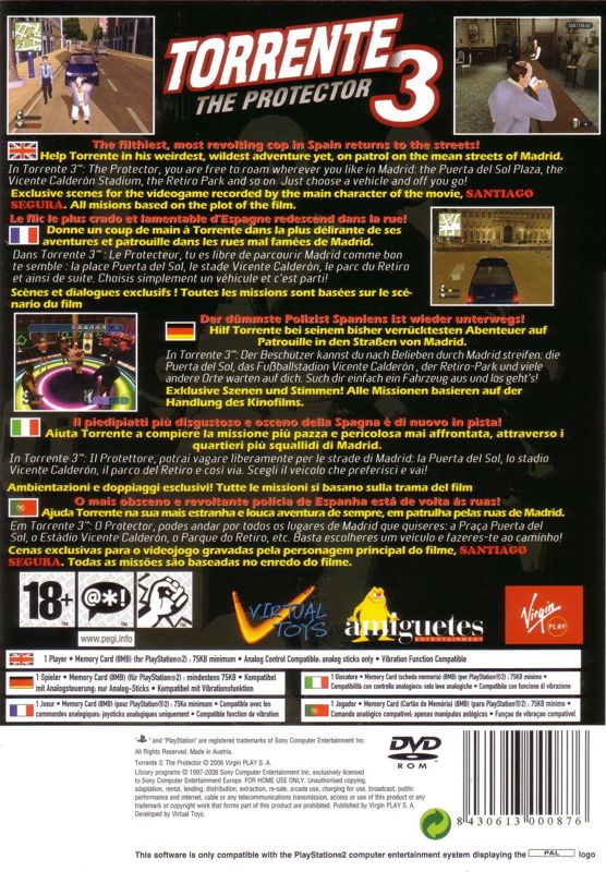 Torrente 3: The Protector cover or packaging material - MobyGames