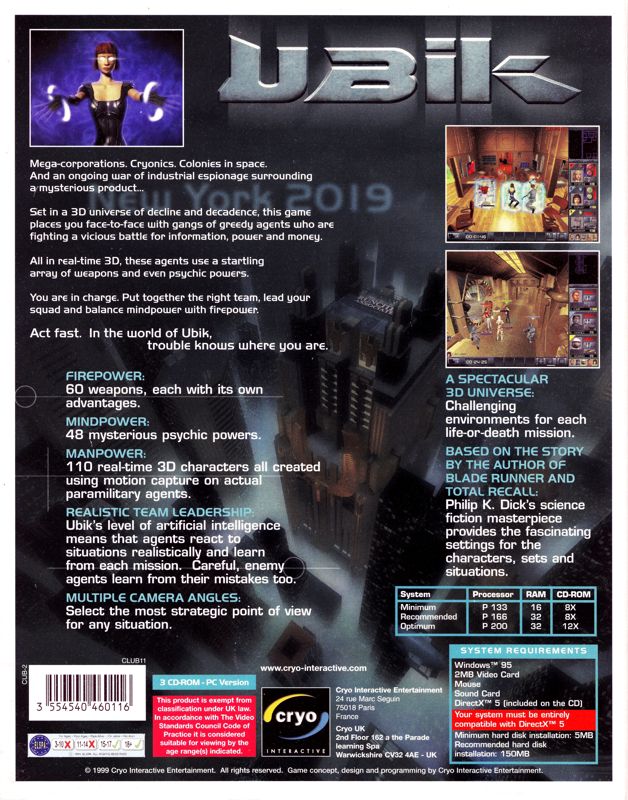 Ubik cover or packaging material - MobyGames