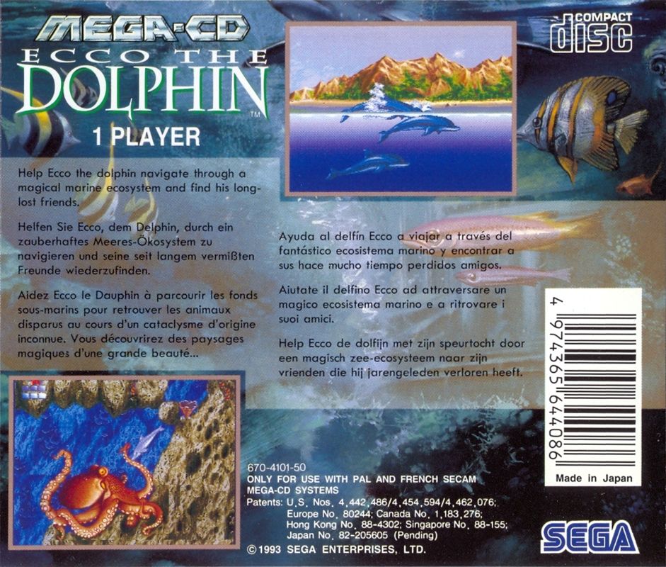 Ecco the Dolphin cover or packaging material - MobyGames