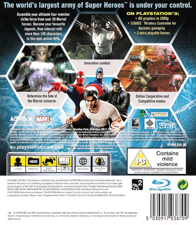 Marvel Ultimate Alliance cover or packaging material - MobyGames