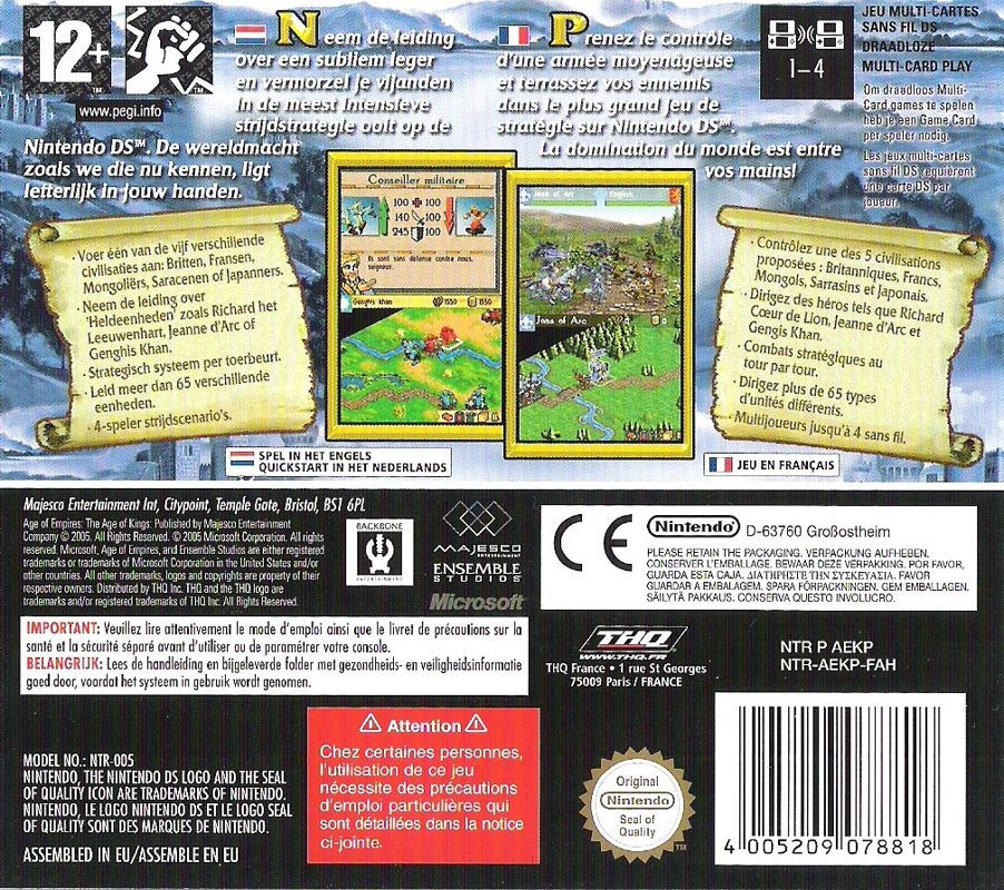 Age of Empires: The Age of Kings cover or packaging material - MobyGames