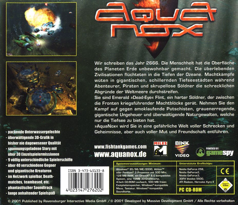 AquaNox cover or packaging material - MobyGames