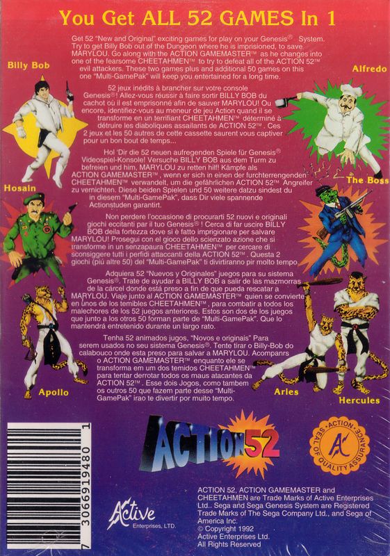Action 52 cover or packaging material - MobyGames