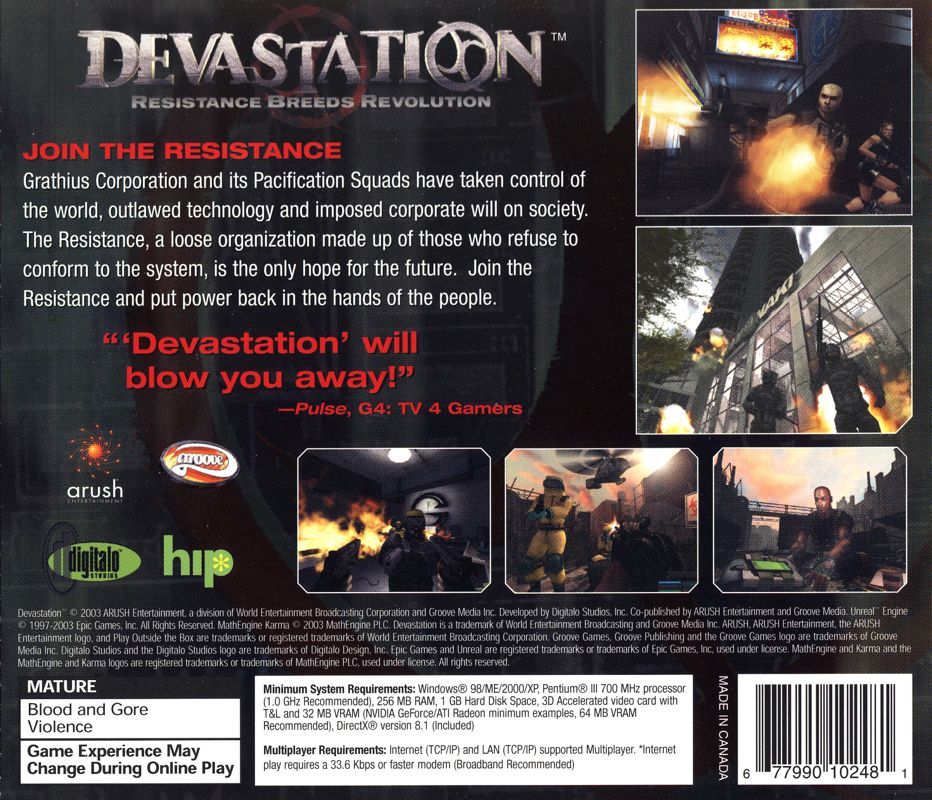 Devastation cover or packaging material - MobyGames