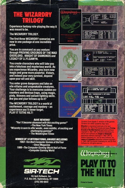 The Wizardry Trilogy: Scenarios I, II & III cover or packaging material ...