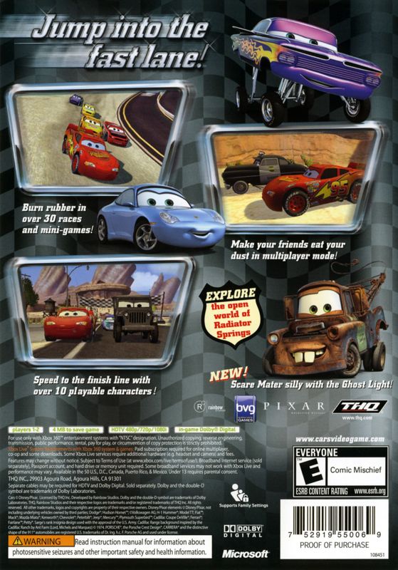 Disney•Pixar Cars cover or packaging material - MobyGames