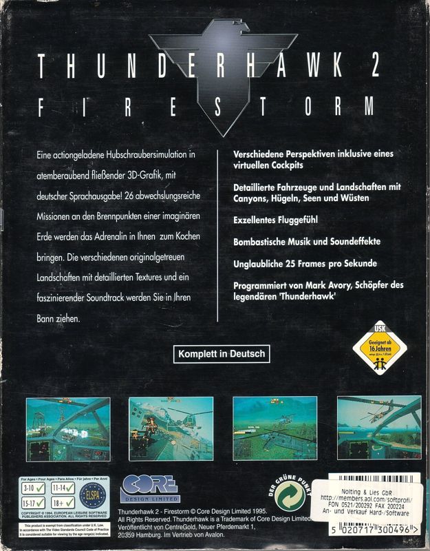 Thunderstrike 2 cover or packaging material - MobyGames