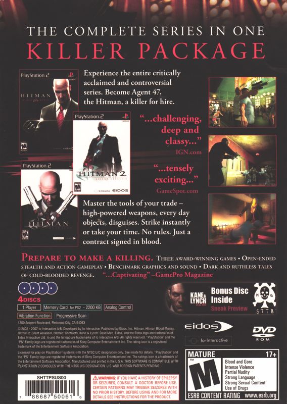 Hitman Trilogy cover or packaging material - MobyGames