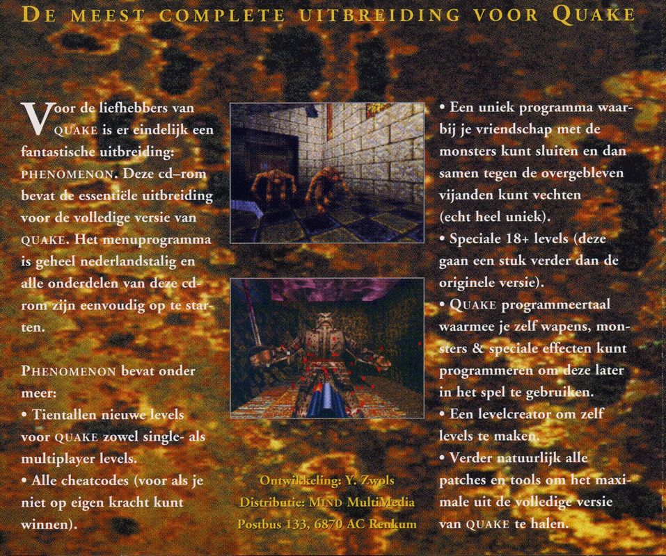 Phenomenon cover or packaging material - MobyGames