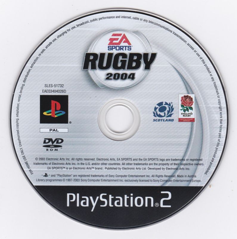 Rugby 2004 cover or packaging material - MobyGames