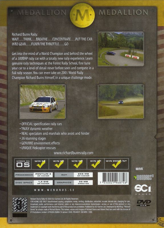 Richard Burns Rally cover or packaging material - MobyGames