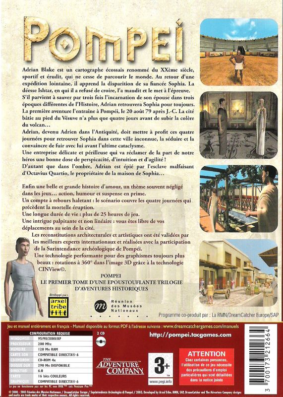 TimeScape: Journey to Pompeii cover or packaging material - MobyGames