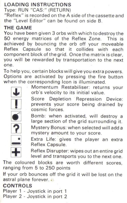Reflex cover or packaging material - MobyGames