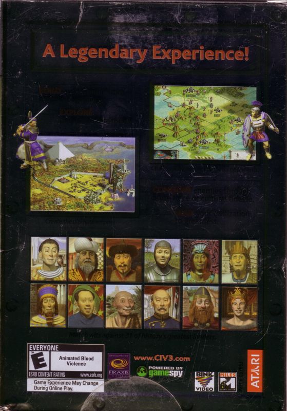 Sid Meier's Civilization III: Complete cover or packaging material ...