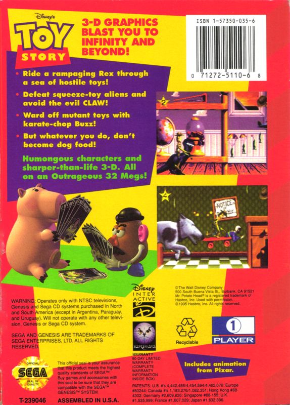 Disney's Toy Story cover or packaging material - MobyGames