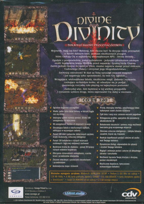 Divine Divinity cover or packaging material - MobyGames
