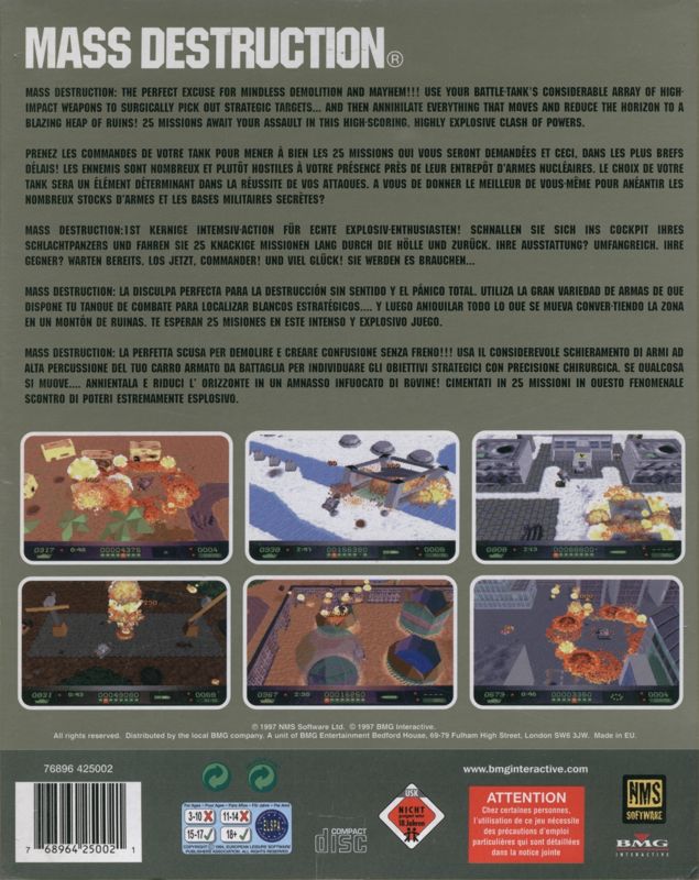 Mass Destruction cover or packaging material - MobyGames