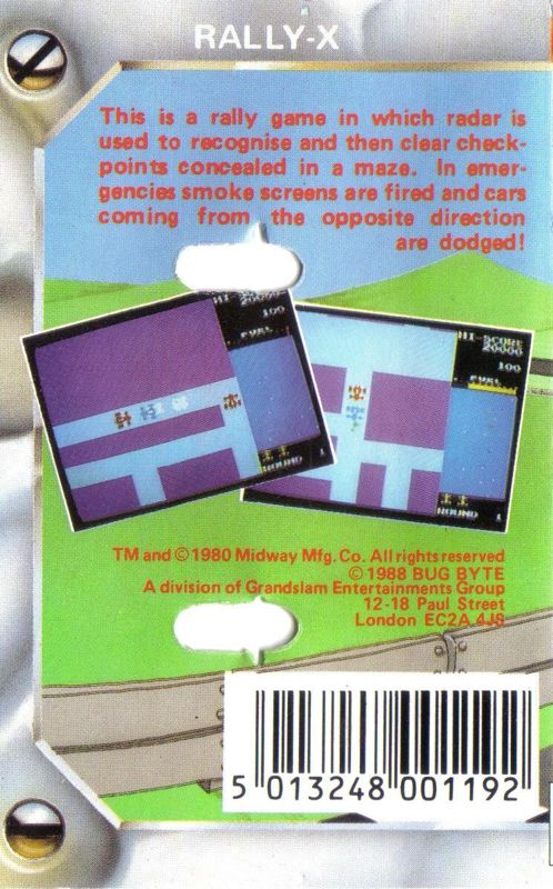 Rally-X cover or packaging material - MobyGames