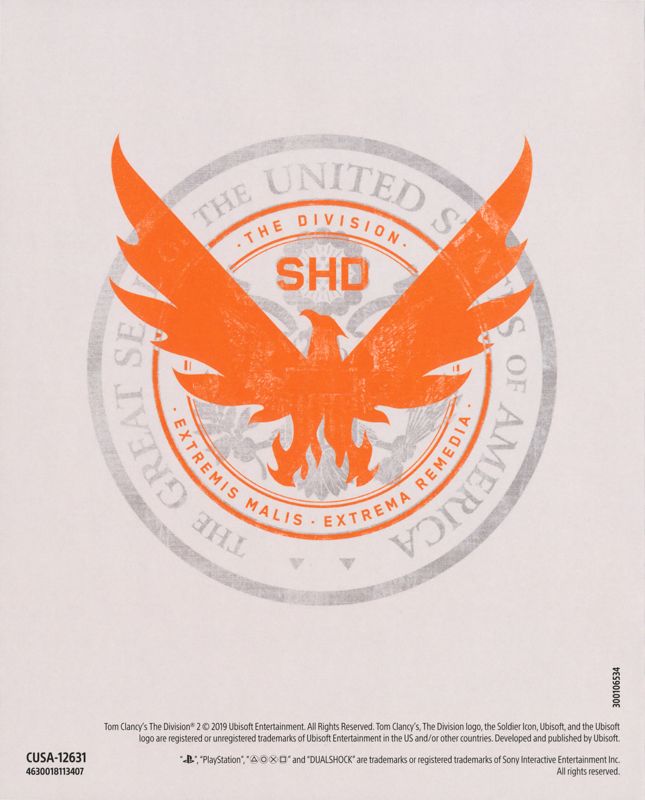 Tom Clancy's The Division 2 cover or packaging material - MobyGames