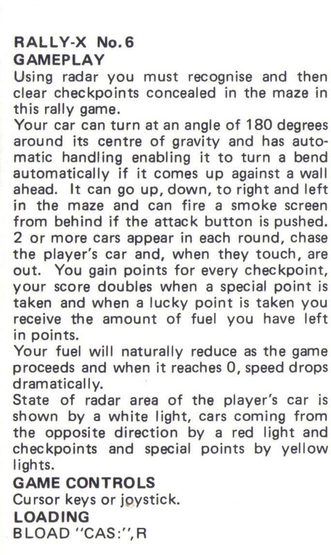 Rally-X cover or packaging material - MobyGames