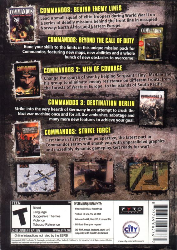 Commandos: Complete cover or packaging material - MobyGames