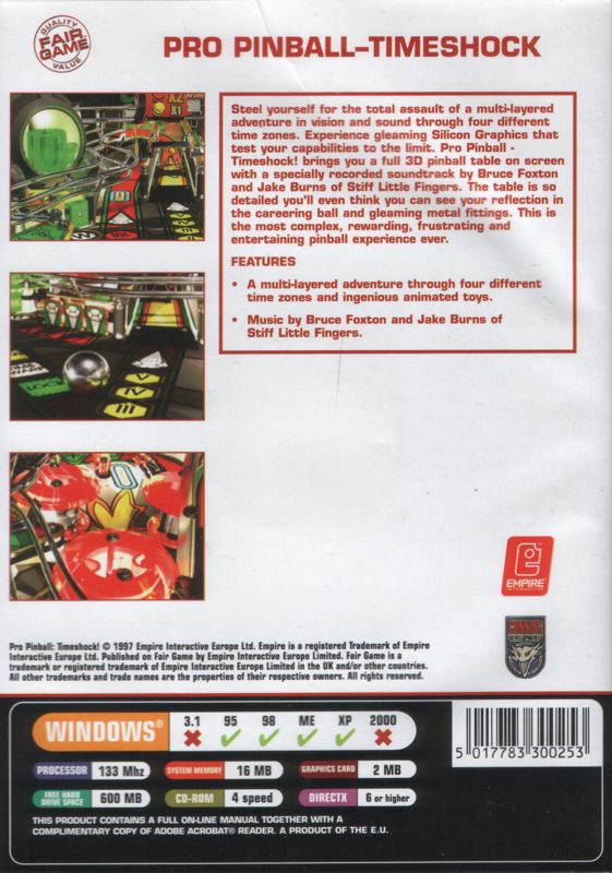 Pro Pinball: Timeshock! cover or packaging material - MobyGames