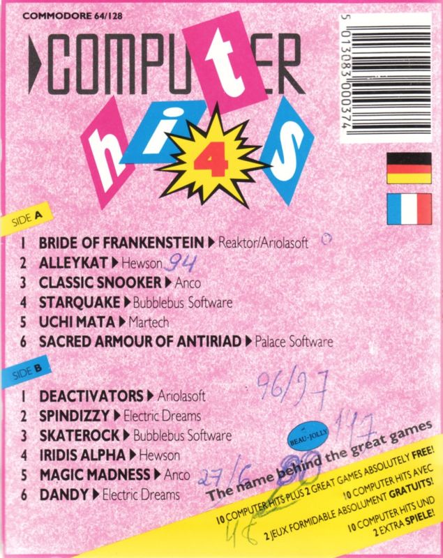 10 Computer Hits 4 cover or packaging material - MobyGames