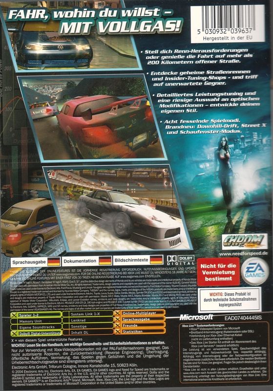 Need for Speed: Underground 2 cover or packaging material - MobyGames