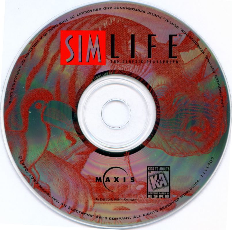 SimLife cover or packaging material - MobyGames