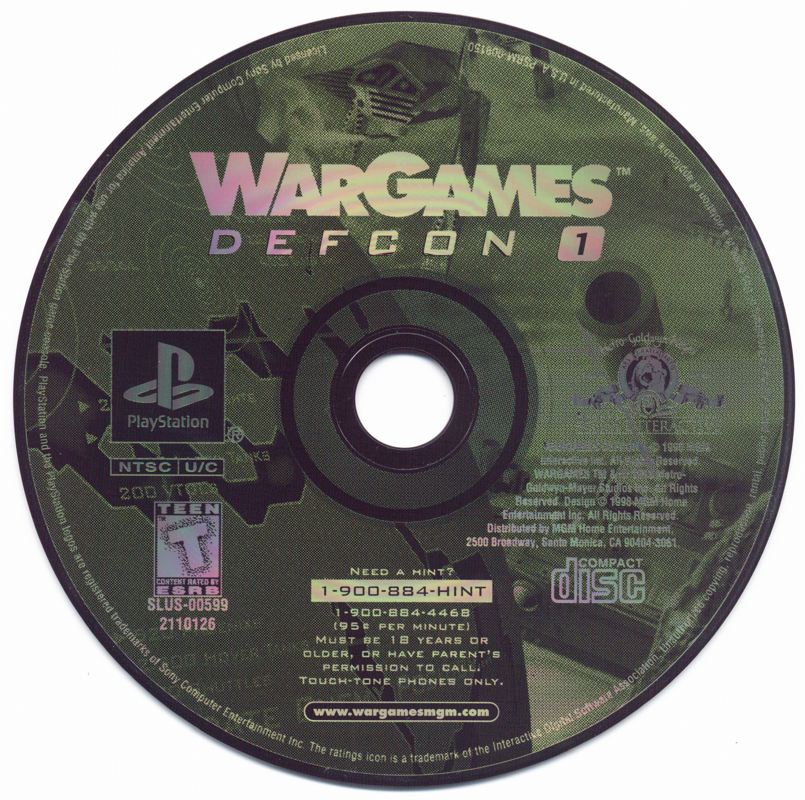 WarGames: DEFCON 1 cover or packaging material - MobyGames