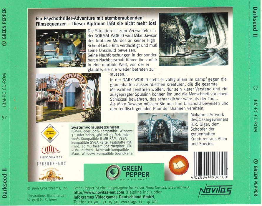 Dark Seed II cover or packaging material - MobyGames