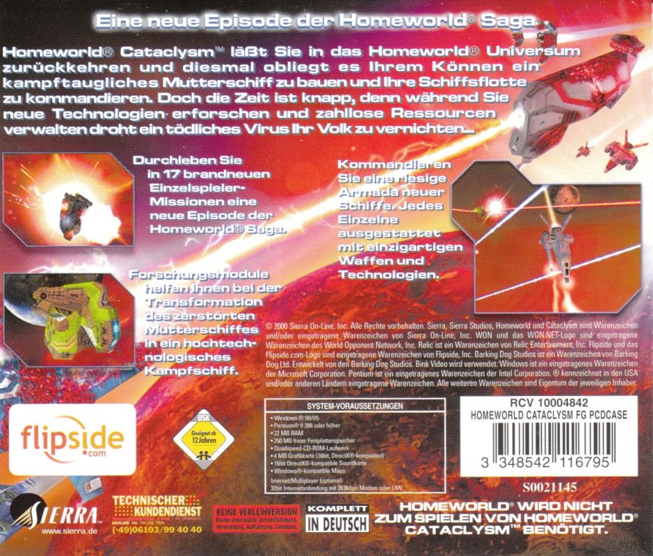 Homeworld: Cataclysm cover or packaging material - MobyGames