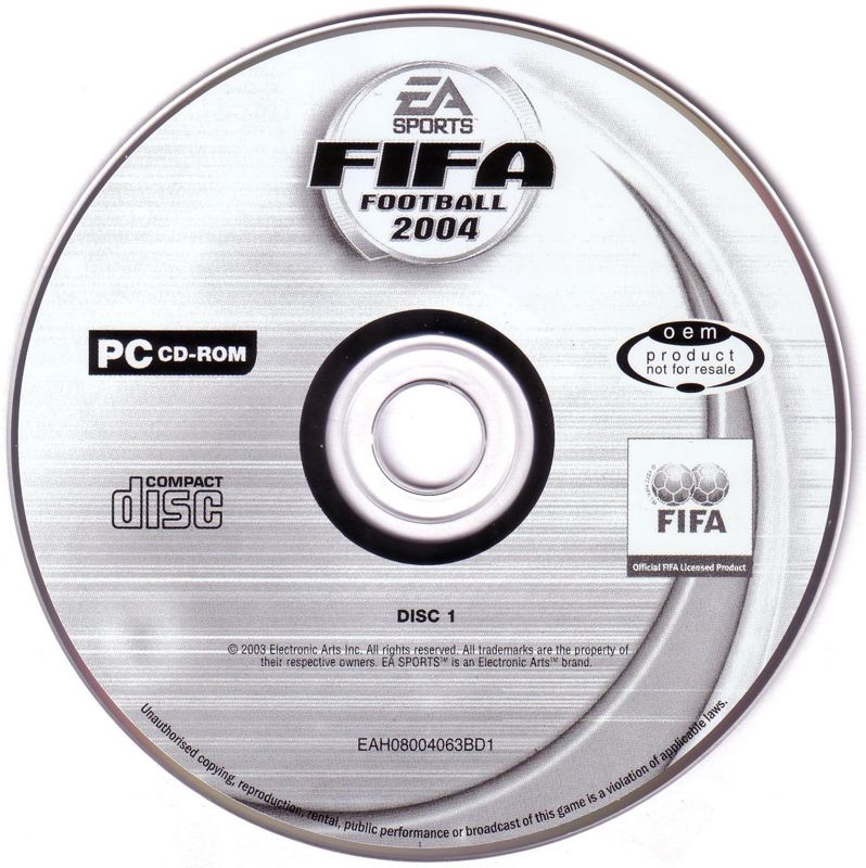 FIFA Soccer 2004 cover or packaging material - MobyGames
