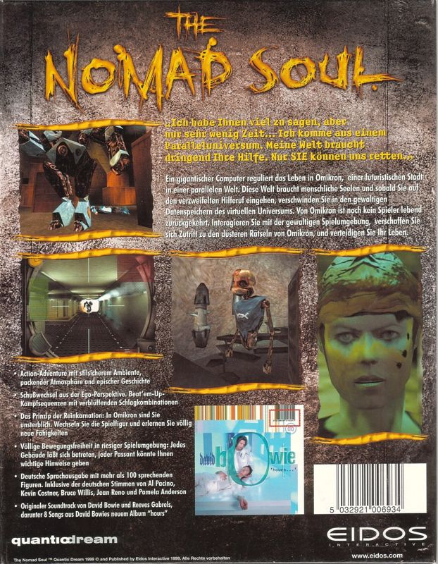 Omikron: The Nomad Soul cover or packaging material - MobyGames