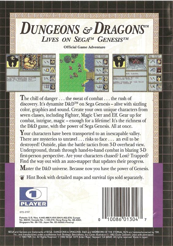 Dungeons & Dragons: Warriors of the Eternal Sun cover or packaging ...