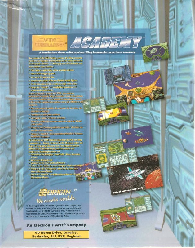 Wing Commander Academy cover or packaging material - MobyGames