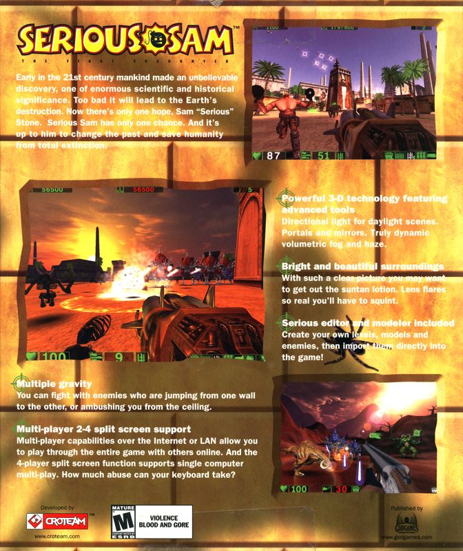 Serious Sam: The First Encounter cover or packaging material - MobyGames