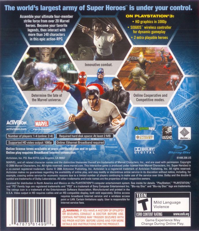 Marvel Ultimate Alliance cover or packaging material - MobyGames