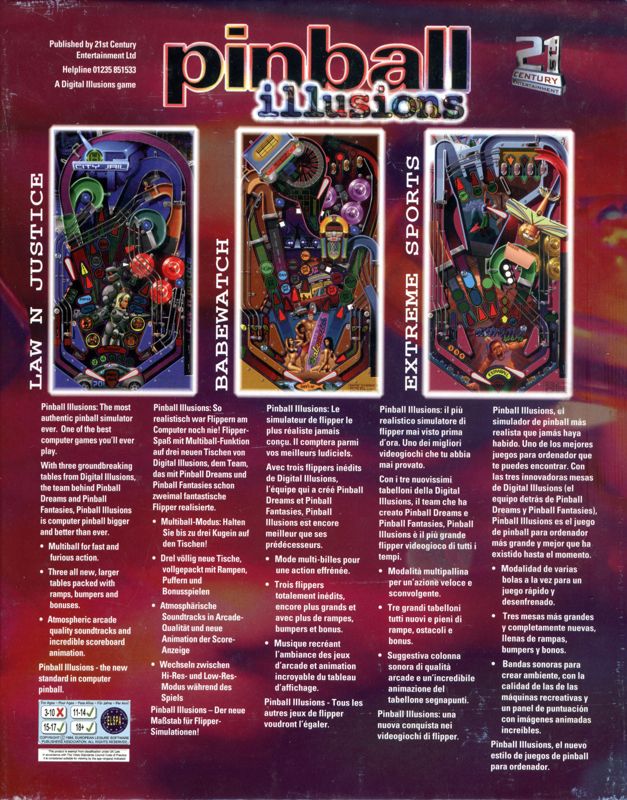Pinball Illusions cover or packaging material - MobyGames