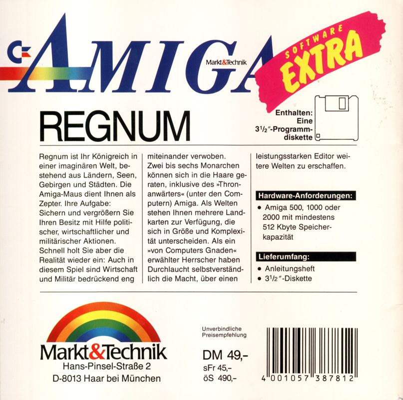 Regnum cover or packaging material - MobyGames