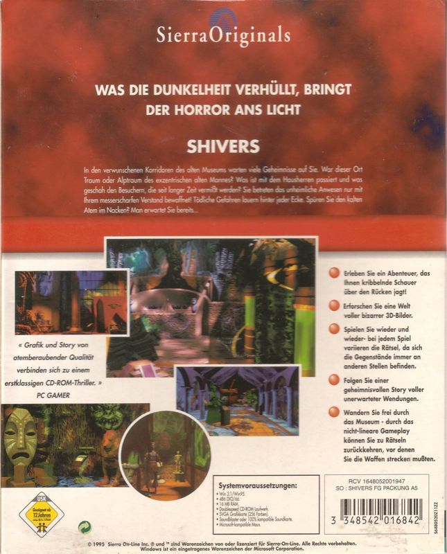 Shivers cover or packaging material - MobyGames