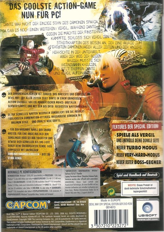 Devil May Cry 3: Dante's Awakening - Special Edition cover or packaging ...
