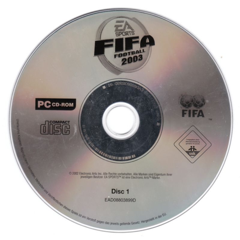 FIFA Soccer 2003 cover or packaging material - MobyGames